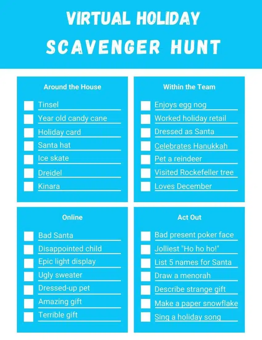 Virtual Scavenger Hunt Ideas & Sample Lists