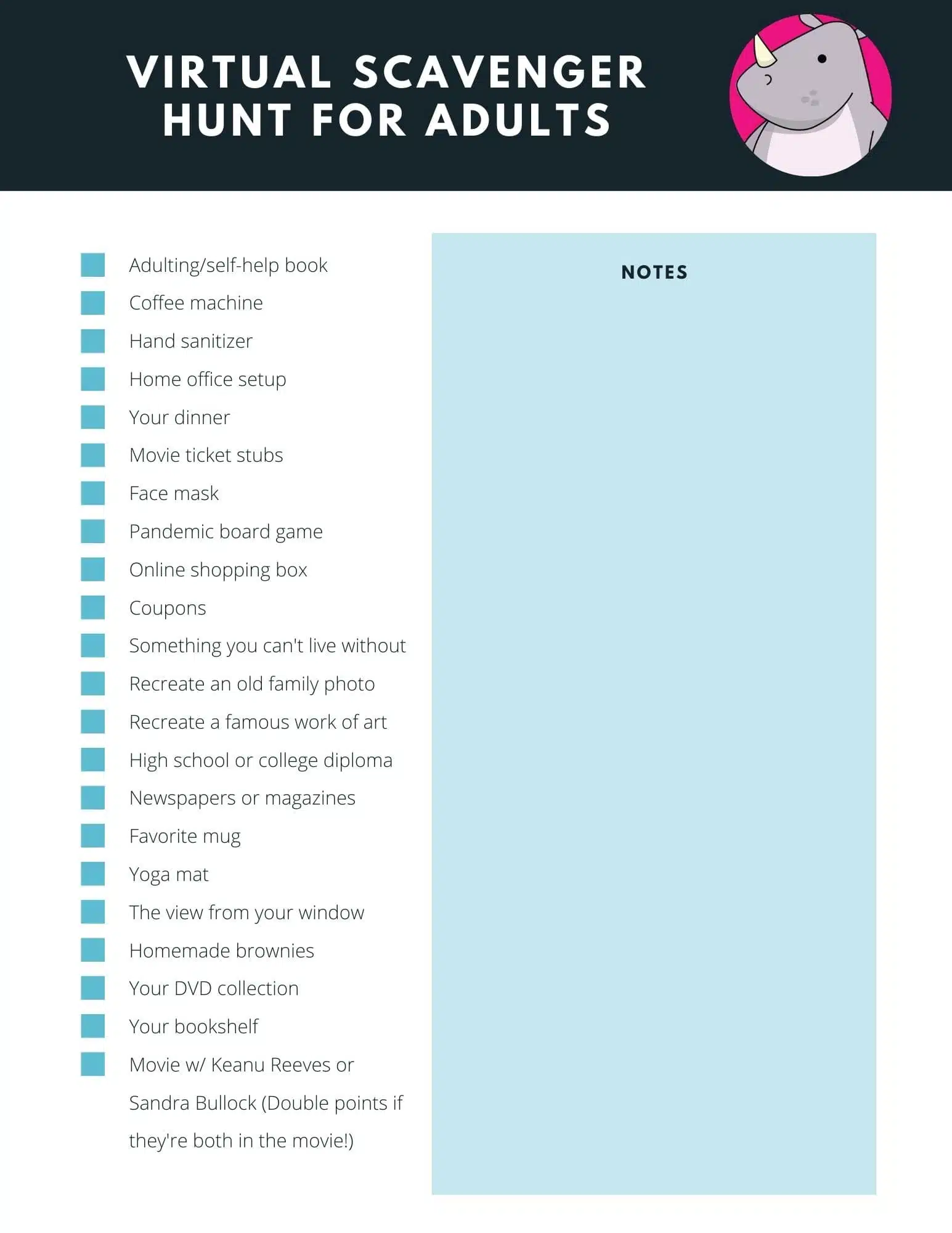 Virtual Scavenger Hunt Ideas & Sample Lists