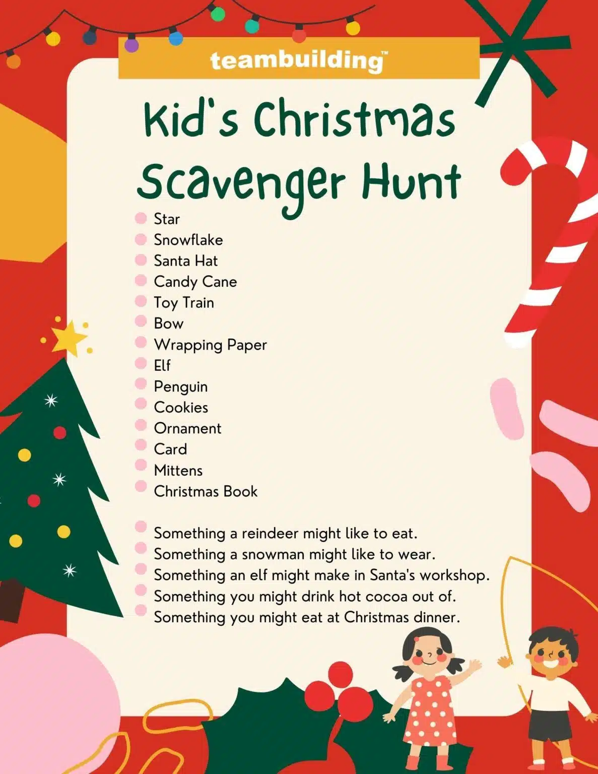 9 Best Holiday Scavenger Hunt Templates (Printable!)