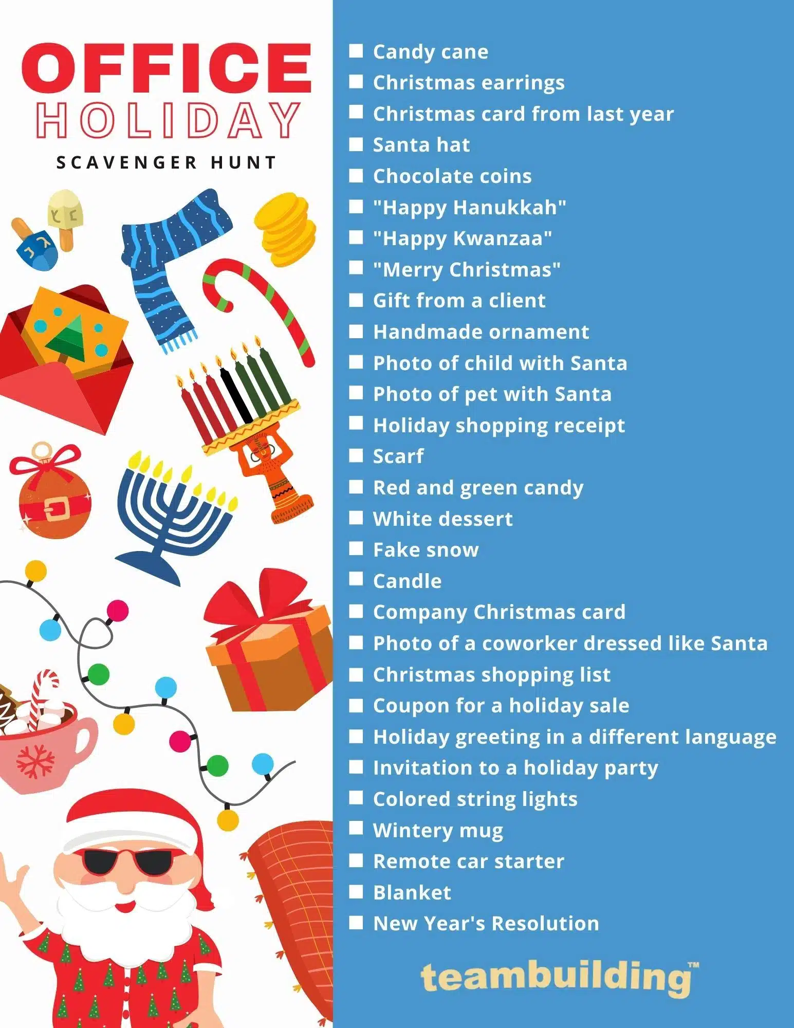 9 Best Holiday Scavenger Hunt Templates (Printable!)