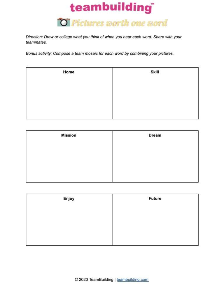 Team Building Worksheets: Free Templates