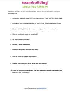 Team Building Worksheets: Free Templates