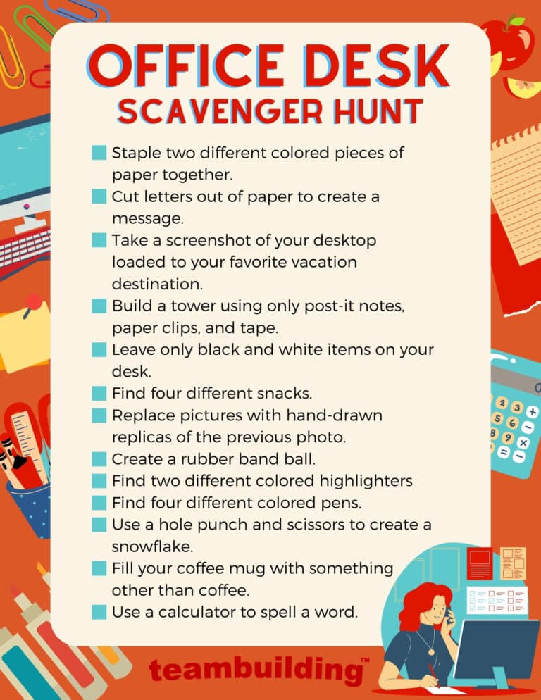 11 Fun Office Scavenger Hunt Ideas & Templates